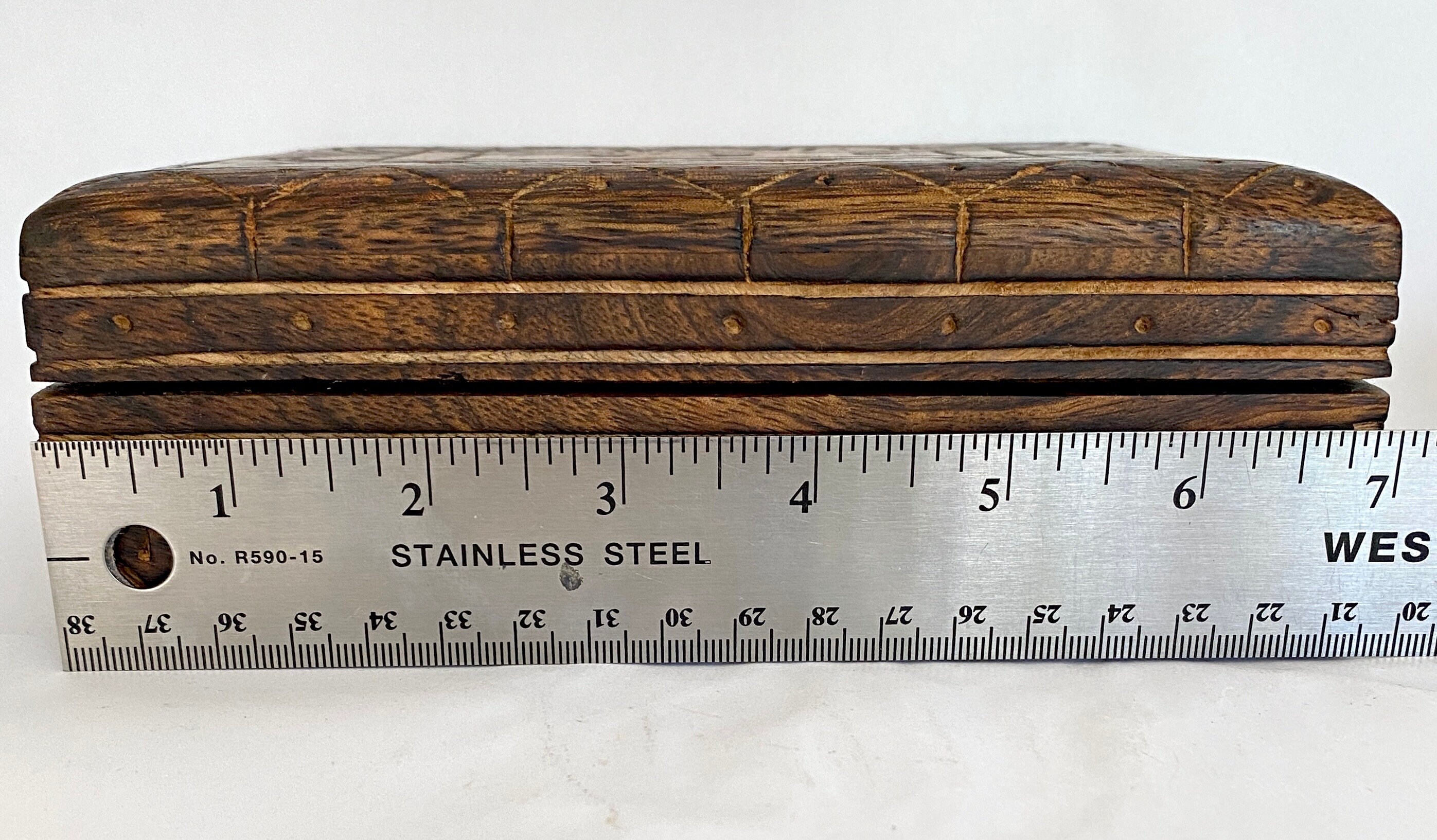 Carved Wood Box OOAK Japanese Hand Carved Burnt Pyrography Shou Sugi ...