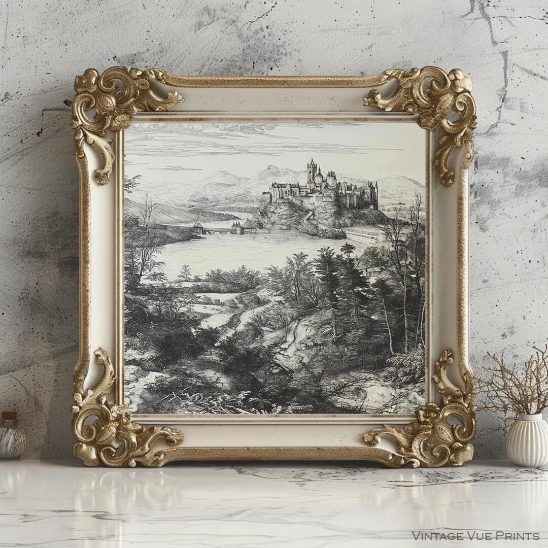 Castles Overview Print Vintage Home Décor - Etsy