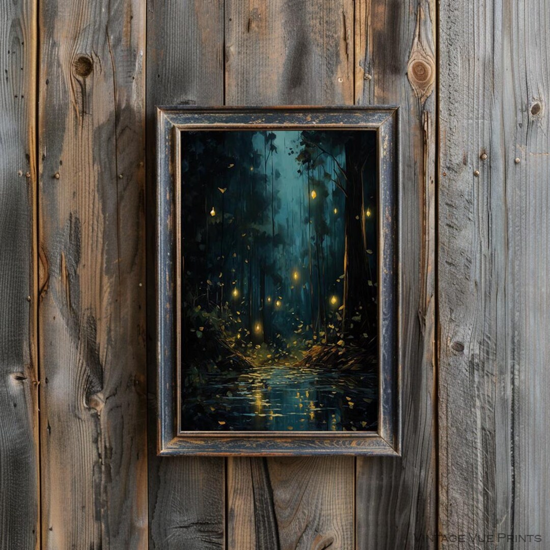 Forest of Dreams Print Vintage Home Decor Printable Wall Art for Cozy ...