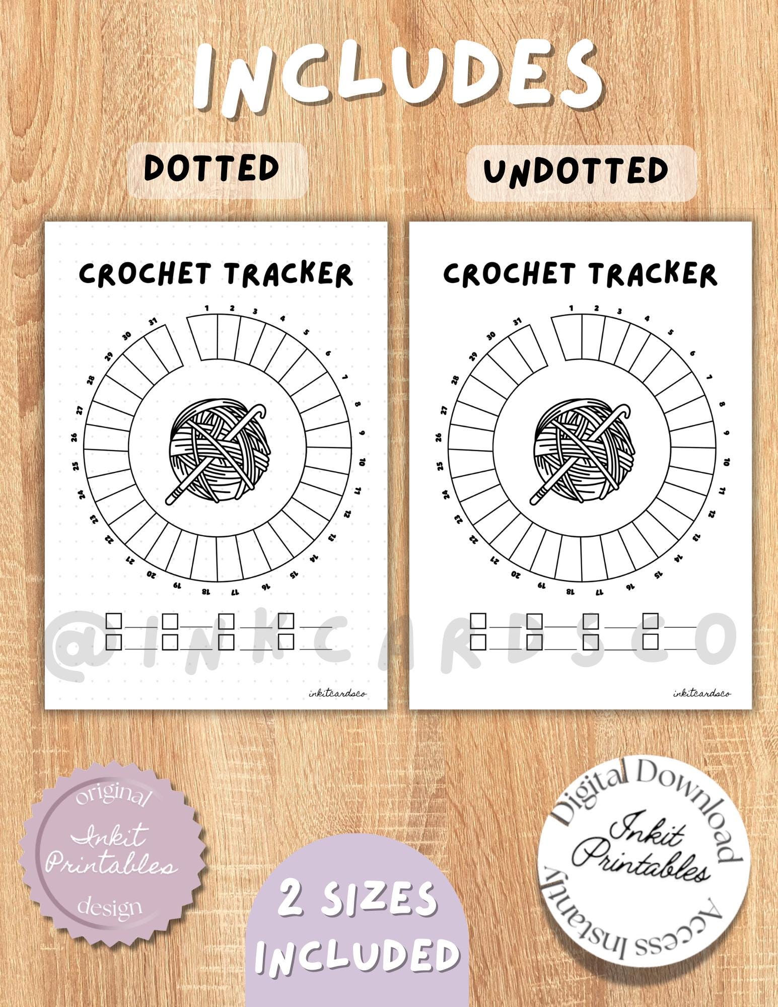 Crochet Tracker, Printable Crochet Journal, Printable Crochet Tracker ...