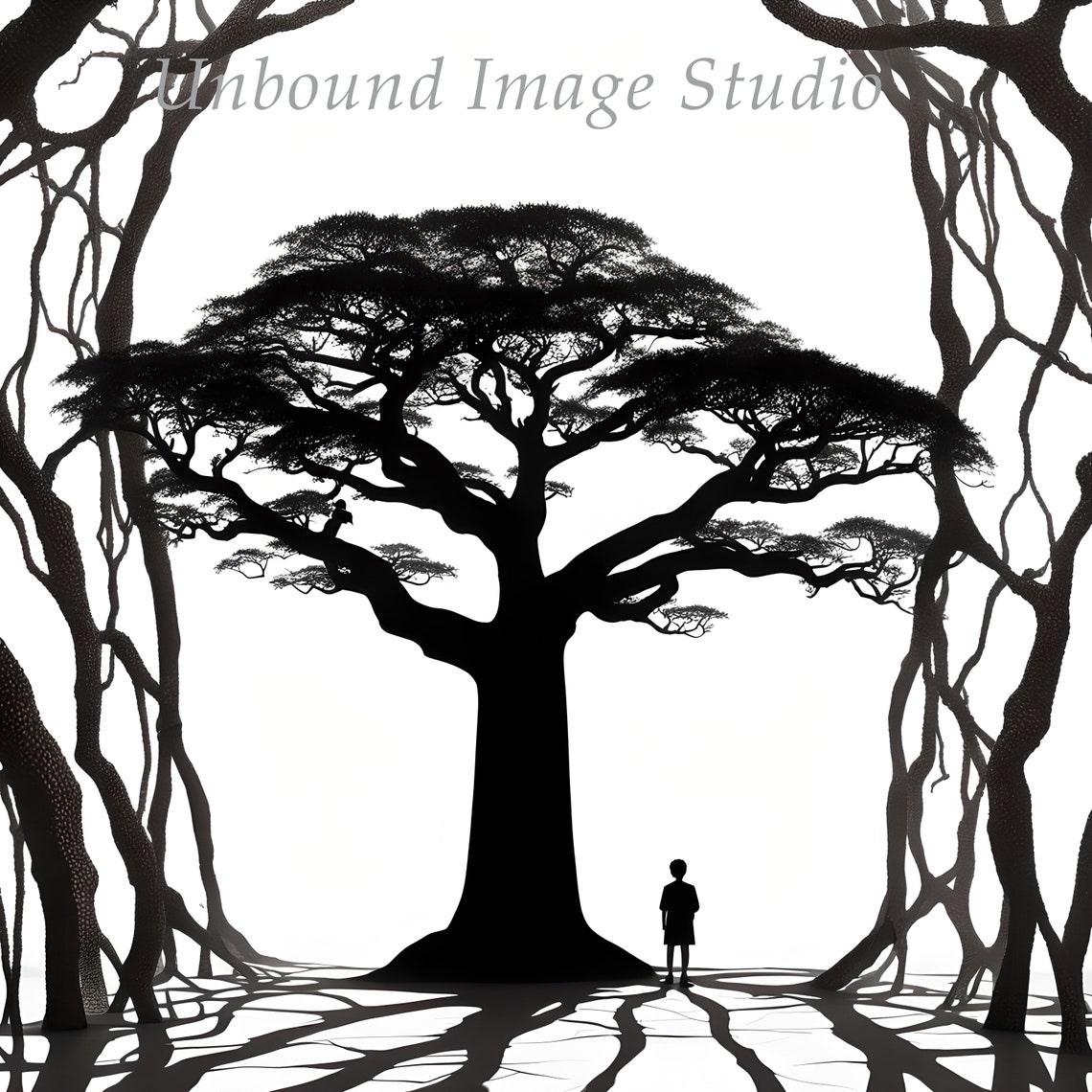 The Boy and the Tree - Abstract Art - Modern Decor - AI Generated Image ...