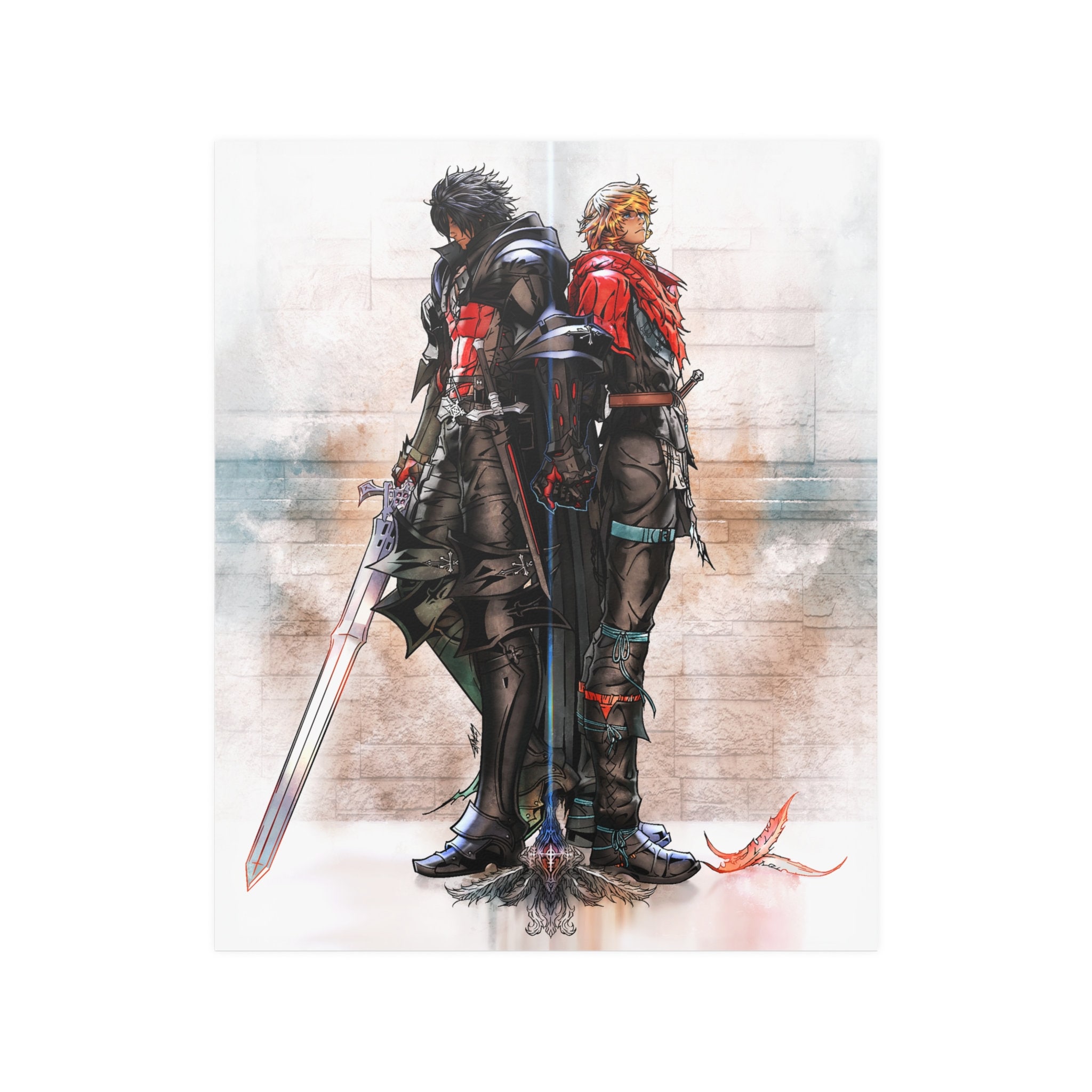 FF16 Clive & Joshua Art Print | Final Fantasy 16 | FF16 Joshua Art ...