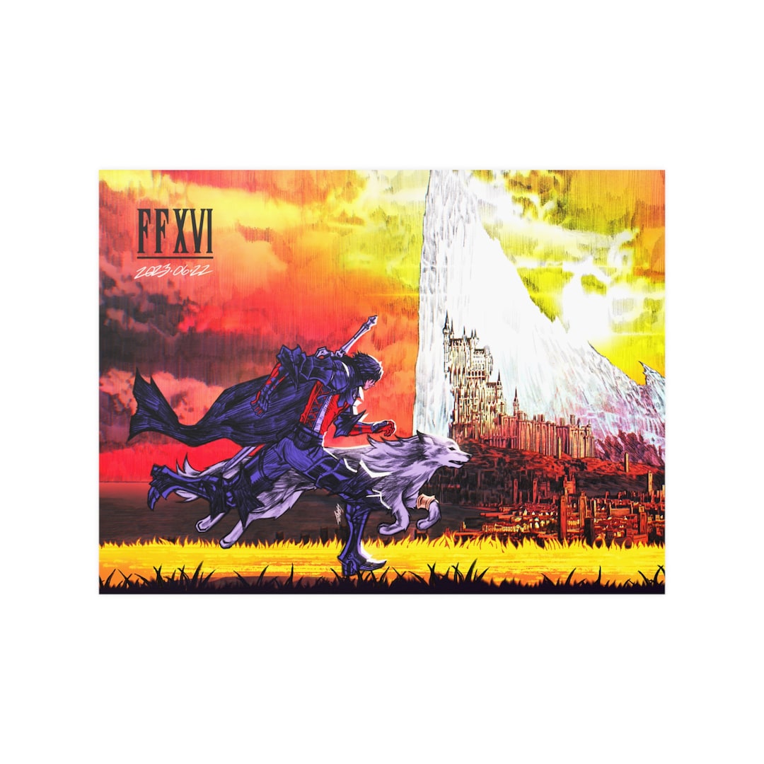 FF16 Clive & Torgal Poster | Final Fantasy 16 | FF16 Clive Art Print ...