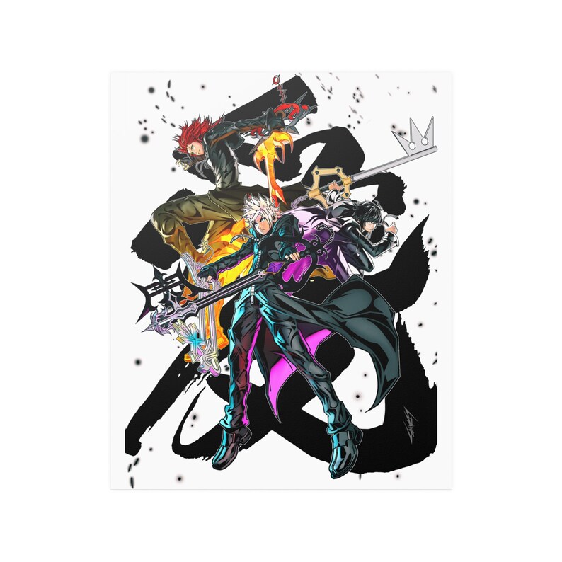 Roxas, Axel & Xion Kingdom Hearts Limited Edition Art Print Kingdom ...