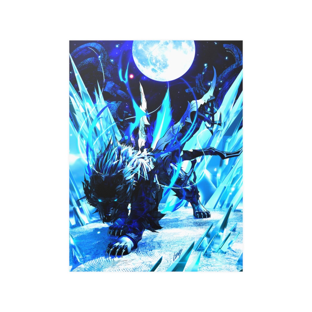 FF16 Torgal Art Print | Final Fantasy 16 | FF16 Torgal Frost Wolf Art ...