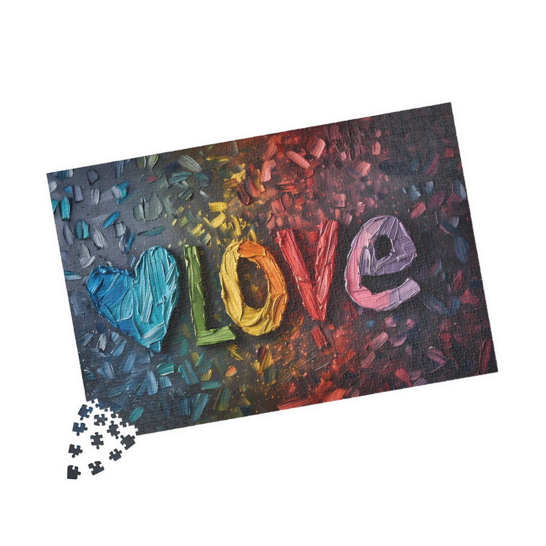 Puzzle, Love Jigsaw Puzzle, Wedding Gift, Valentine's Gift, Heart ...