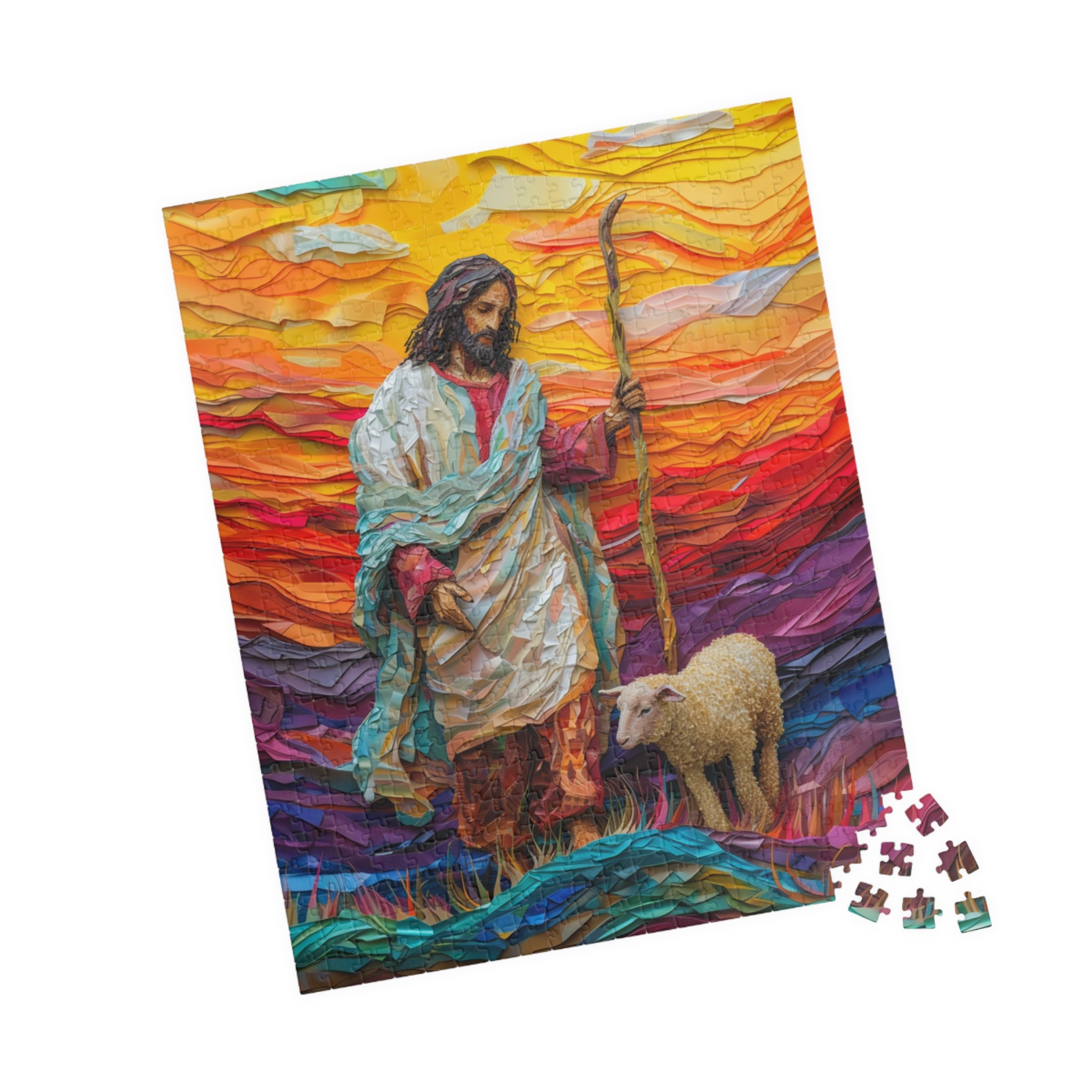 Puzzle, Jesus Christ Jigsaw Puzzle, Jesus and the Lamb Puzzle ...