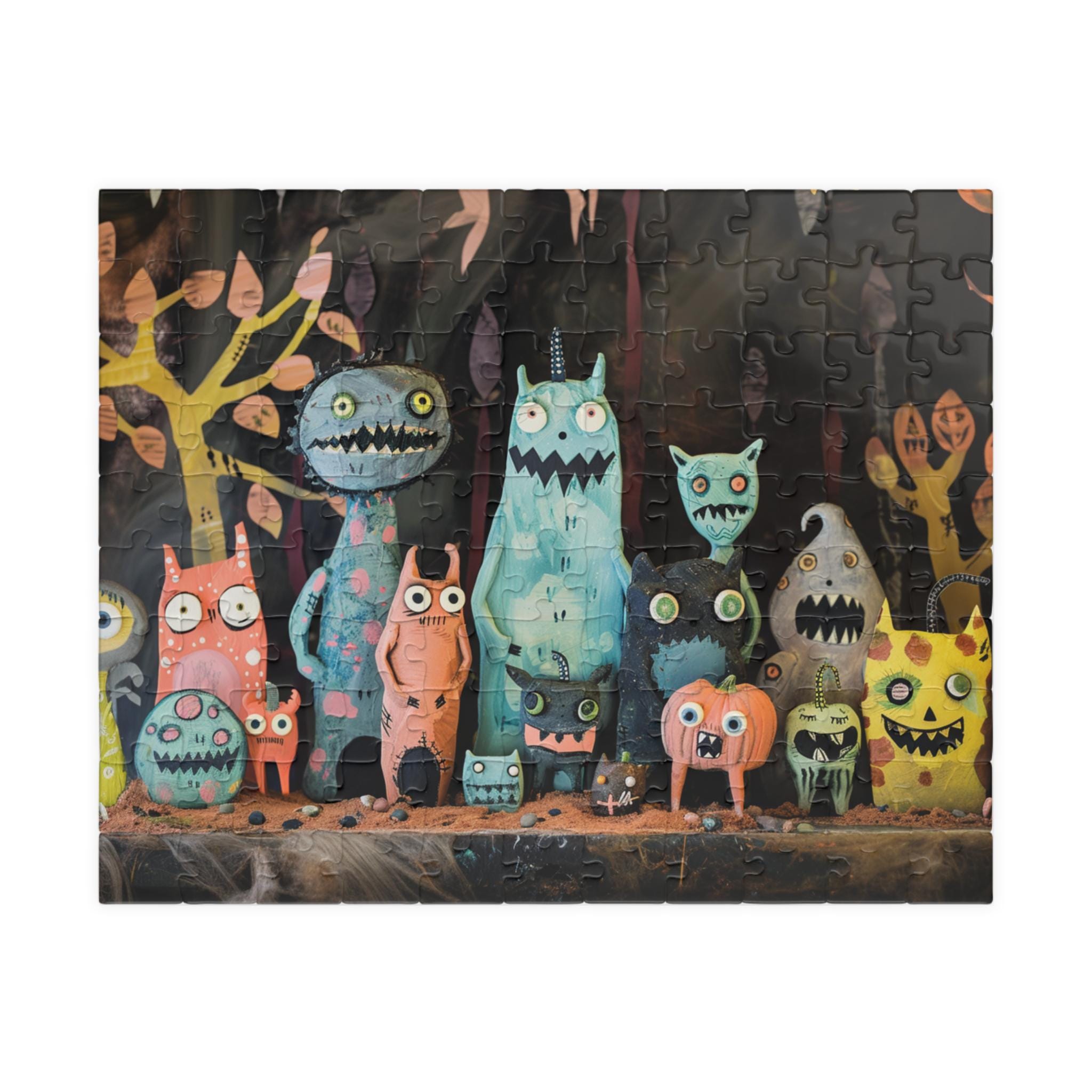 Puzzle, Halloween Puzzle, Monster Jigsaw Puzzle, Quirky Monster Gift ...