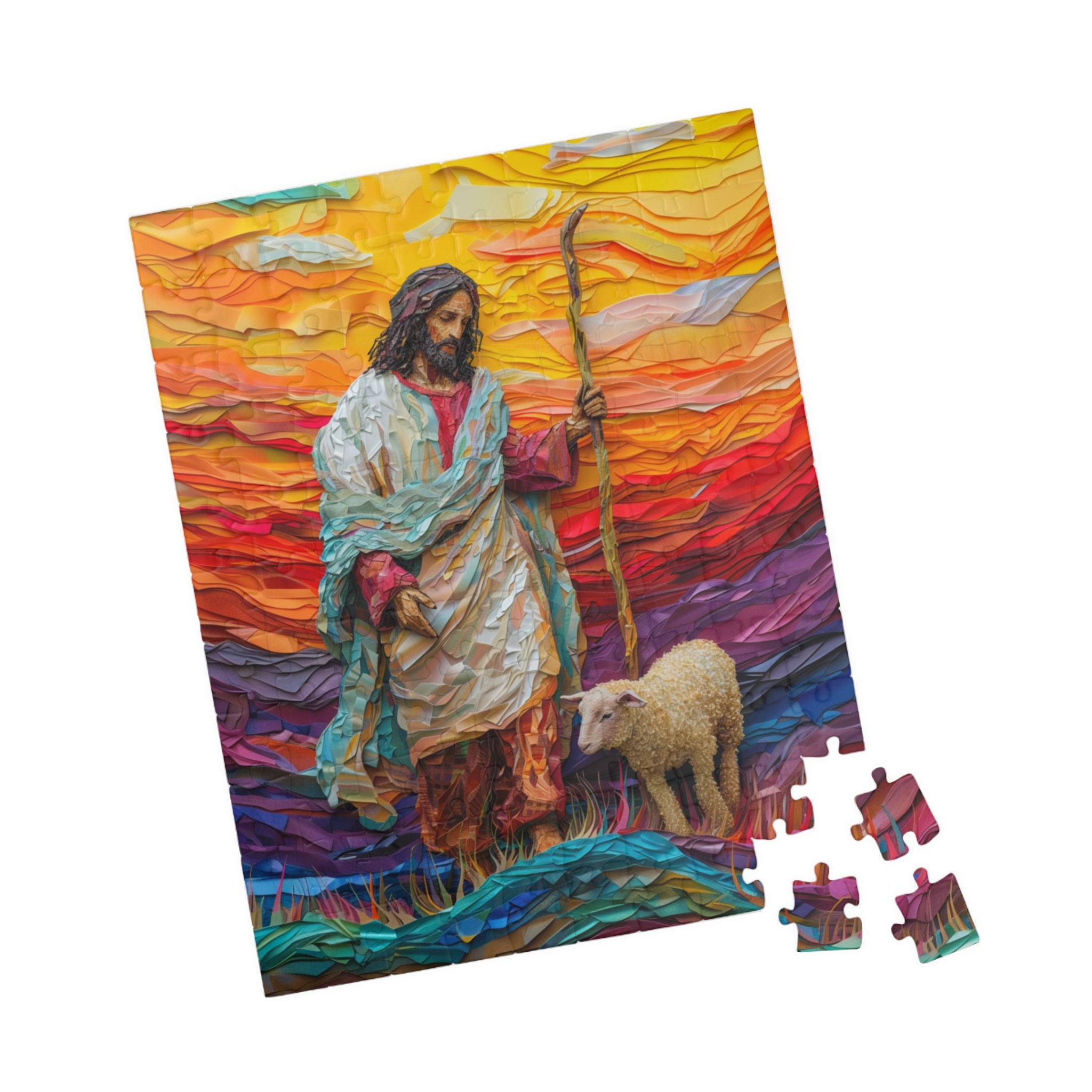 Puzzle, Jesus Christ Jigsaw Puzzle, Jesus and the Lamb Puzzle ...