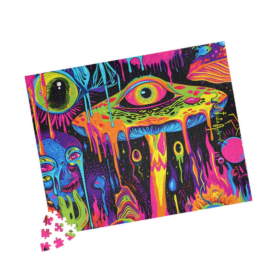 Mushroom Trip Eye-drip Jigsaw Puzzle 110, 252, 520, 1014-piece ...