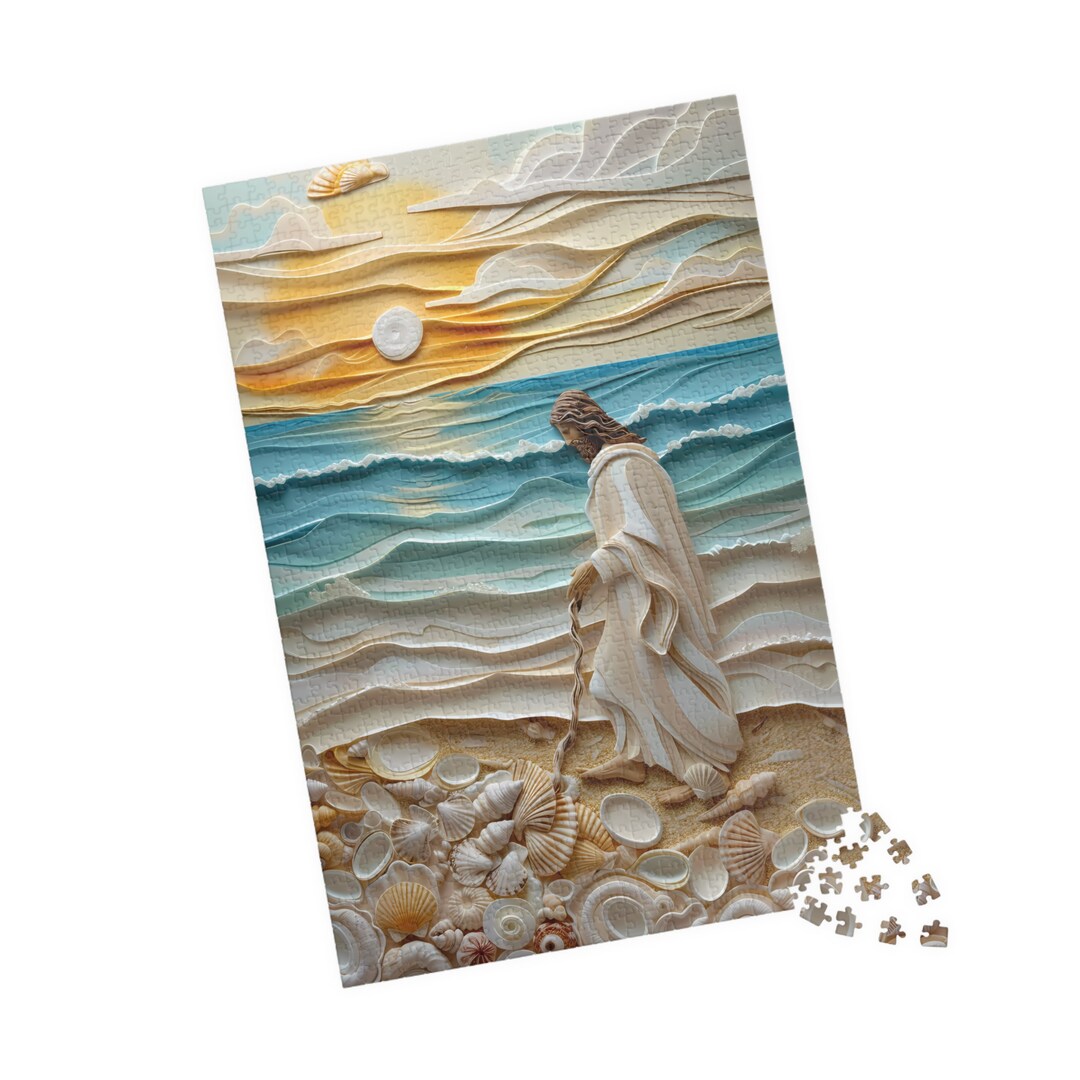 Puzzle, Christ on the Beach Jigsaw Puzzle, Christian Puzzle, Christian ...
