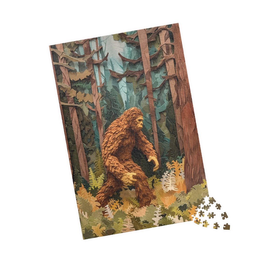 Puzzle, Bigfoot Jigsaw Puzzle, Bigfoot Gift, Sasquatch Puzzle, Yeti ...