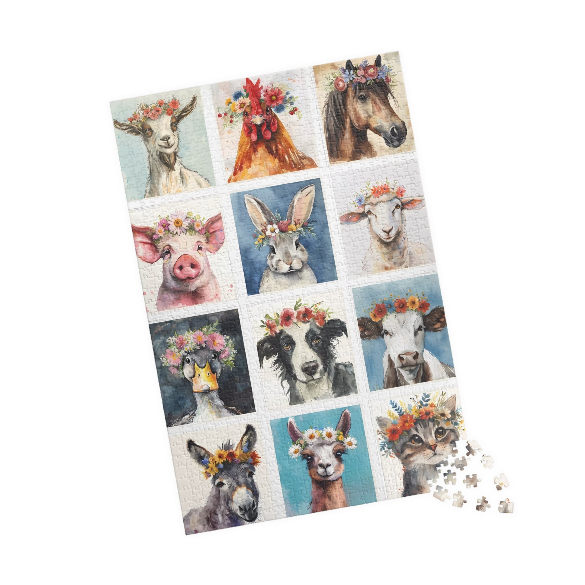 Puzzle, Farm Animal Collage, Cute Puzzle, Pig Jigsaw Puzzle, Cow Puzzle ...
