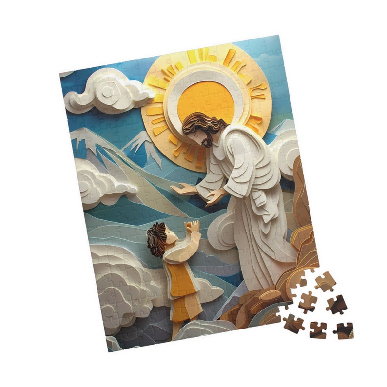 Puzzle, Jesus Christ and Child Paper Art Jigsaw Puzzle, Christian ...