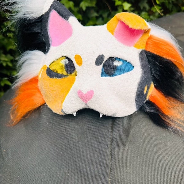 Cat Therian Mask Calico Cat Etsy