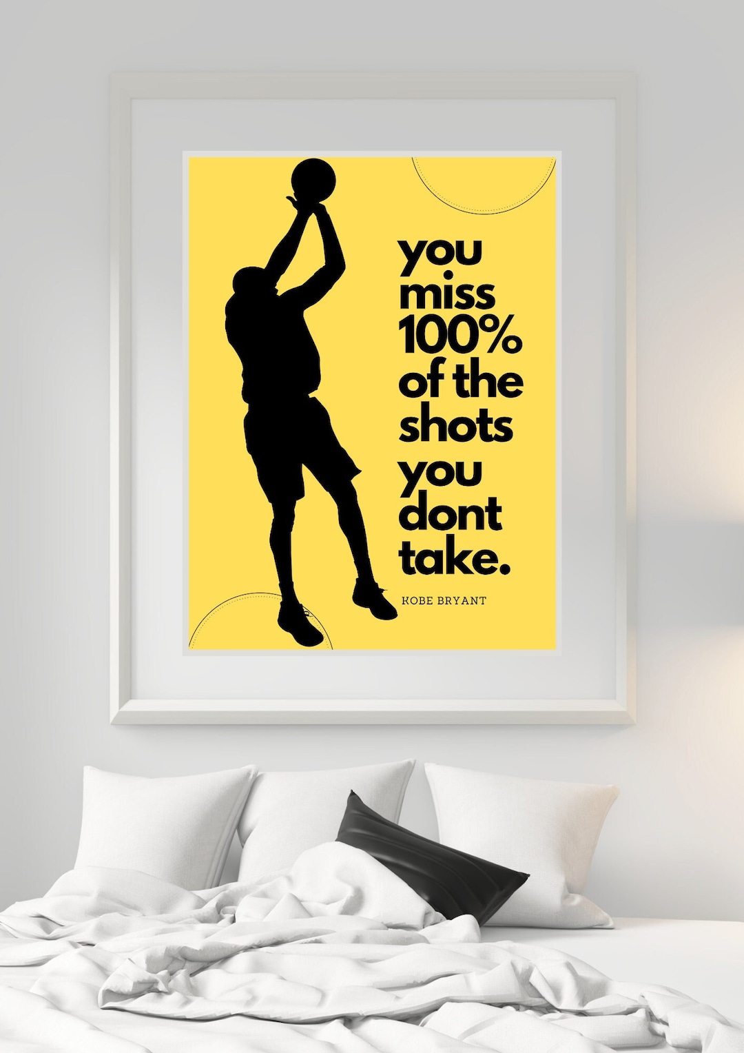NBA Poster Kobe Bryant Quote Black/yellow - Etsy