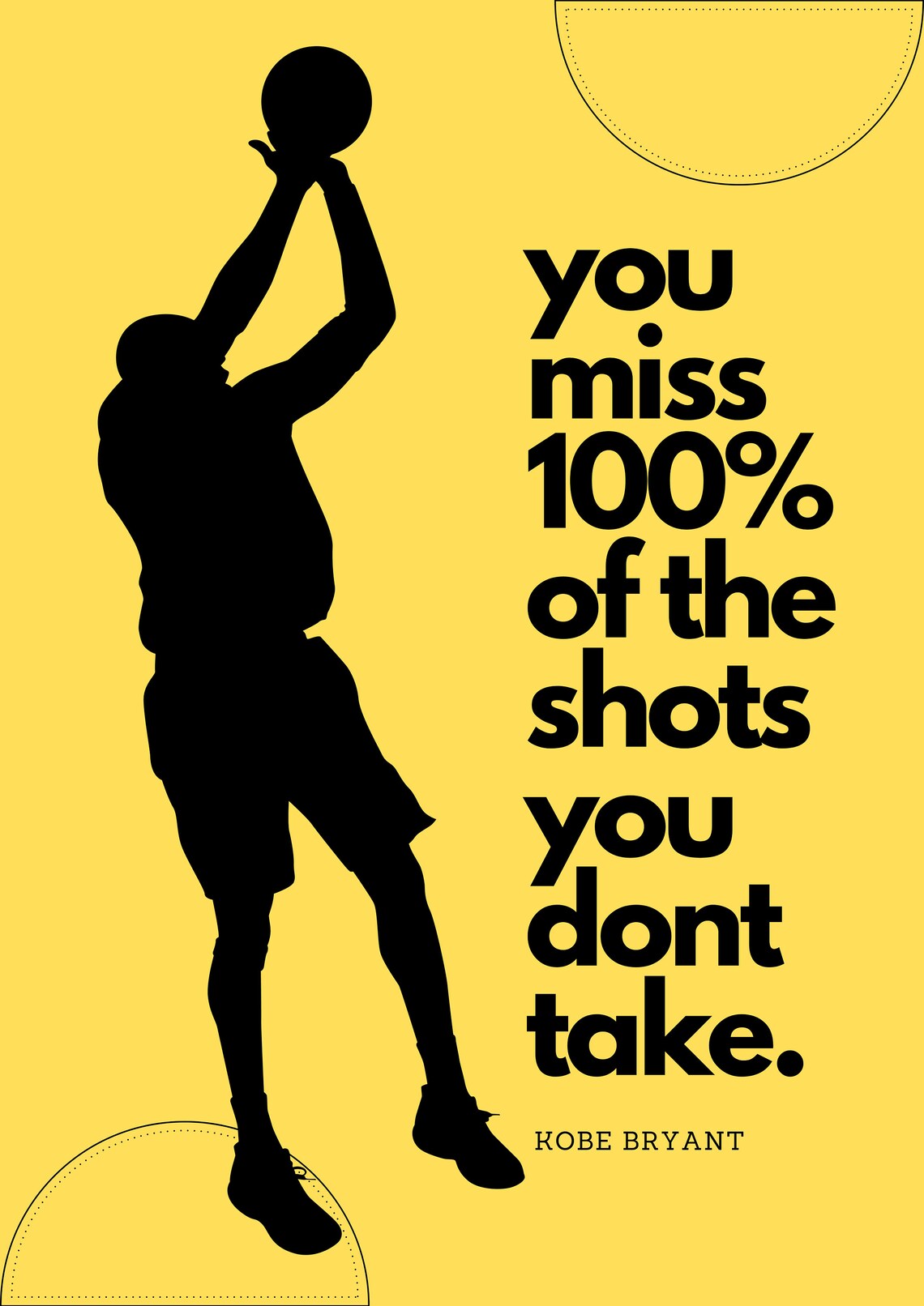 NBA Poster Kobe Bryant Quote Black/yellow - Etsy
