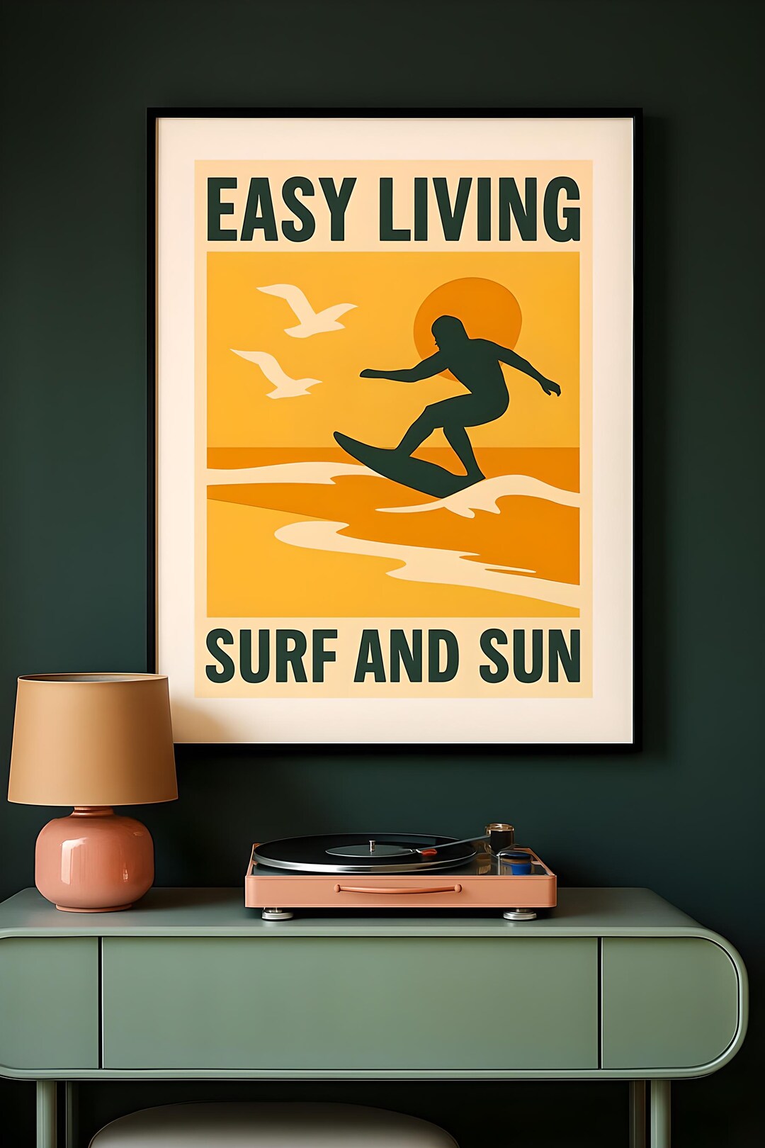 Easy Living; Surf and Sun - Printable Wall Art (digital Download) - Etsy