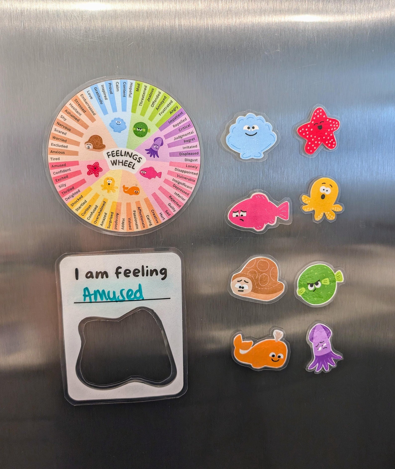 Magnetic Children's Emotional Wellbeing Fillable Activity LAMINATED ...
