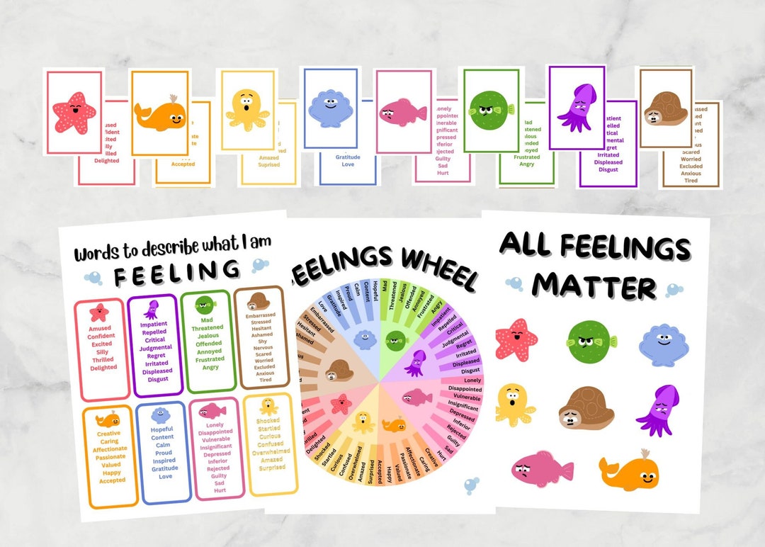 PRINT AT HOME. Children's Emotional Wellbeing Bundle. Ocean Theme ...