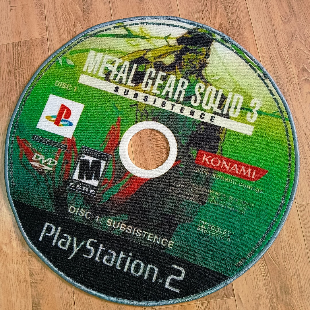 Metal Gear Solid 3 Rug: PS2 Game Disc, Terylene Play Rug - Etsy