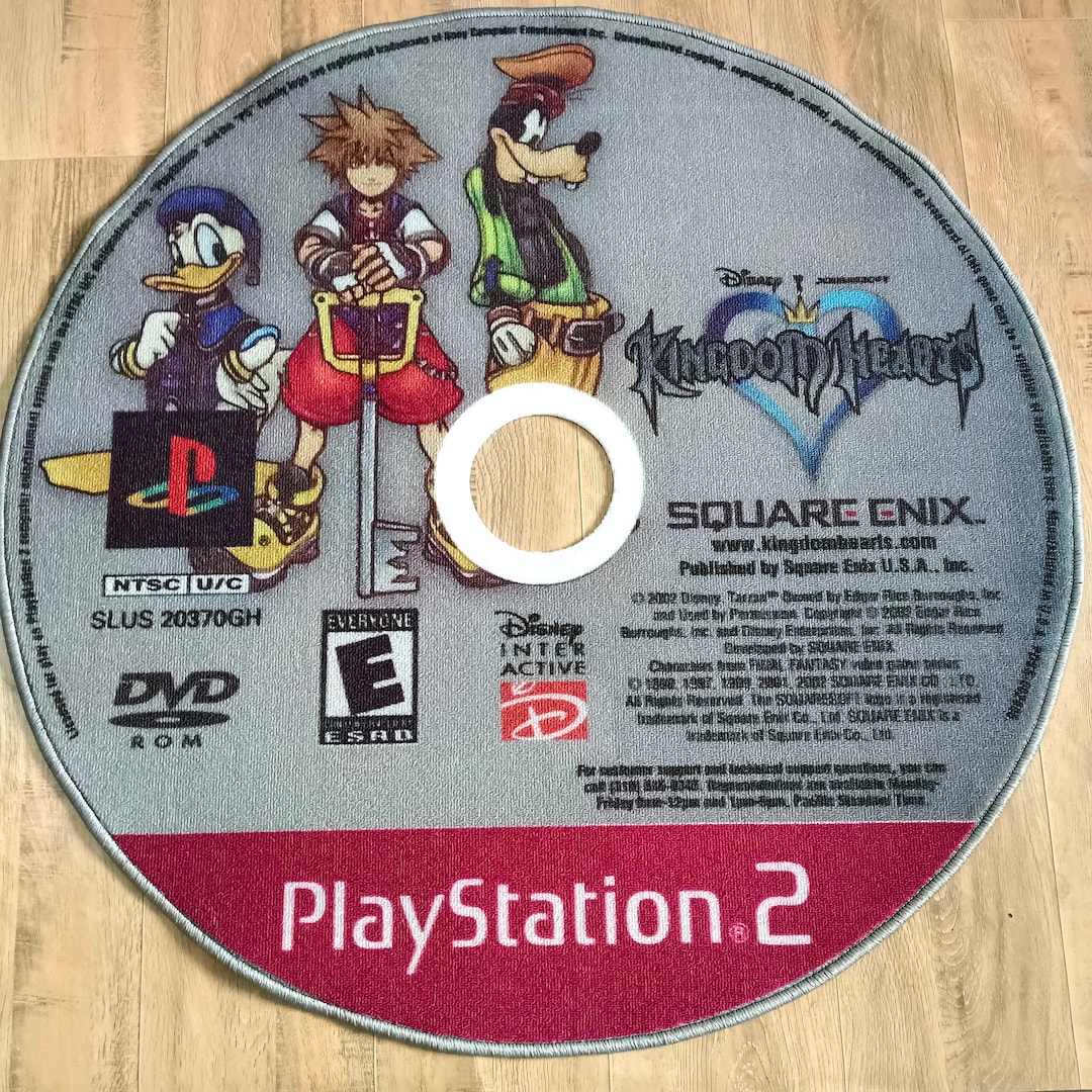 Kingdom Hearts Rug, Kingdom Hearts Gift, Ps2 Gift, Play Rug, Cd Rug ...