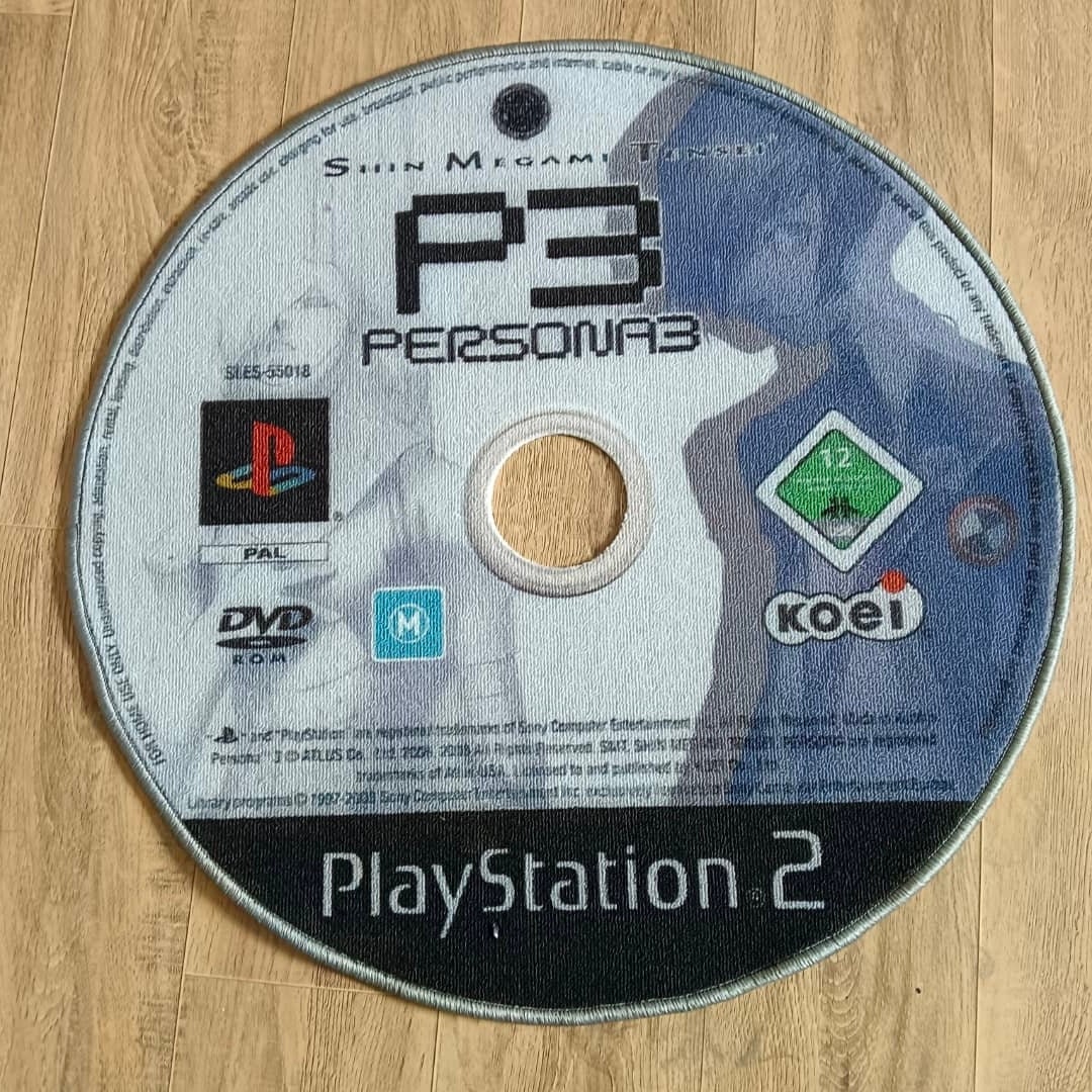 Persona 3 Rug: PS2 Game Disc Style, Terylene Play Rug - Etsy