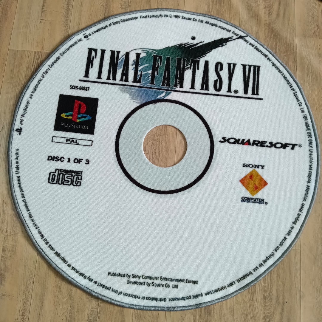 Final Fantasy VII Rug: PS1 CD Disc Design - Etsy