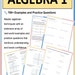 Algebra 1 Regent Exam Workbook Master 25+ Essential Topics 45 ...