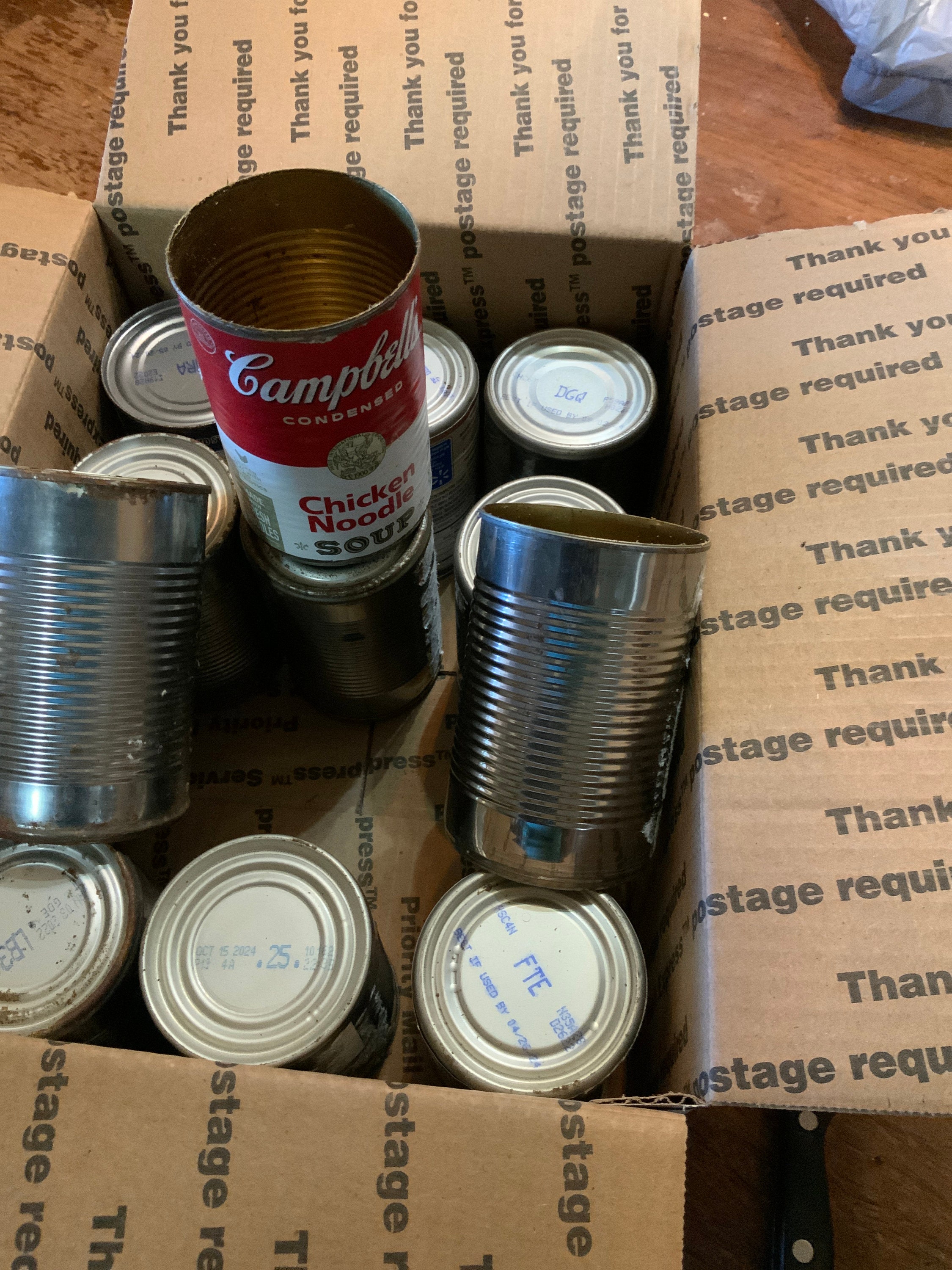 12 Metal Tin Cans/. Soup Cans/crafting/target Practice/candle Making - Etsy