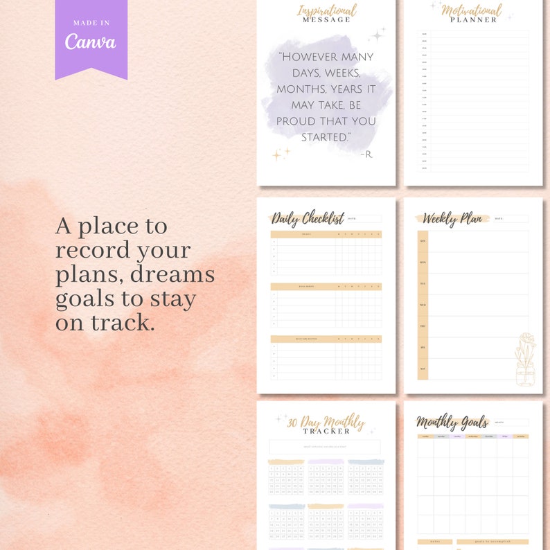 Motivational Log Canva Journal Template | Appreciation Log ...