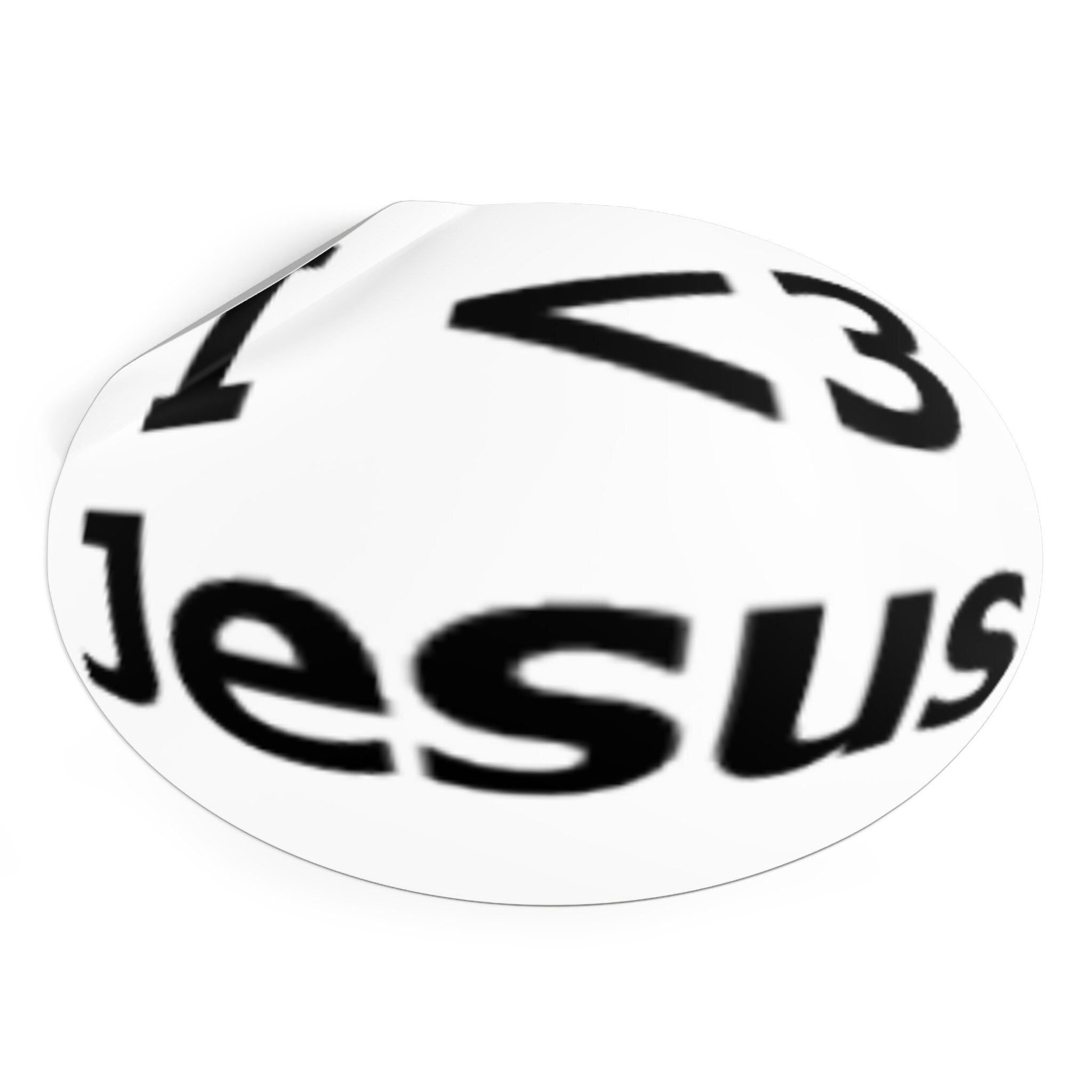 I Love Jesus Fisheye Pfp Vinyl Stickers - Etsy