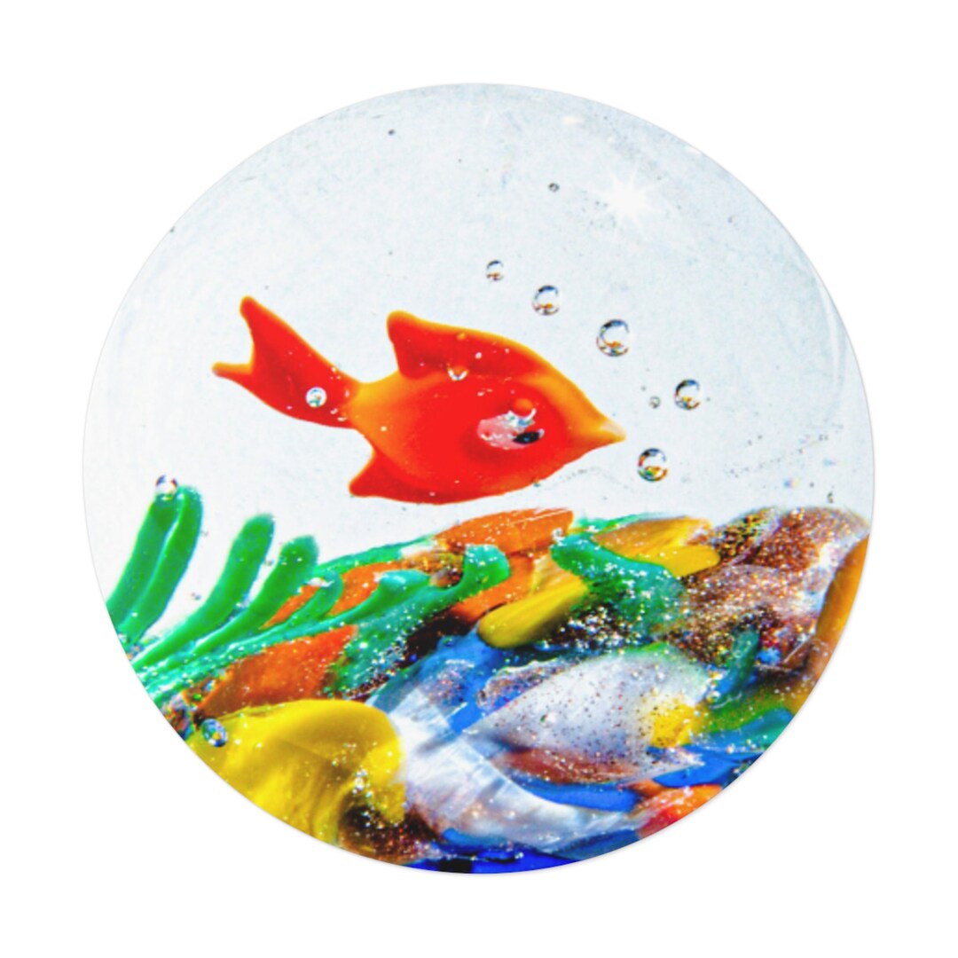 Goldfish Round Gas Tank Pfp Car Sticker - Etsy
