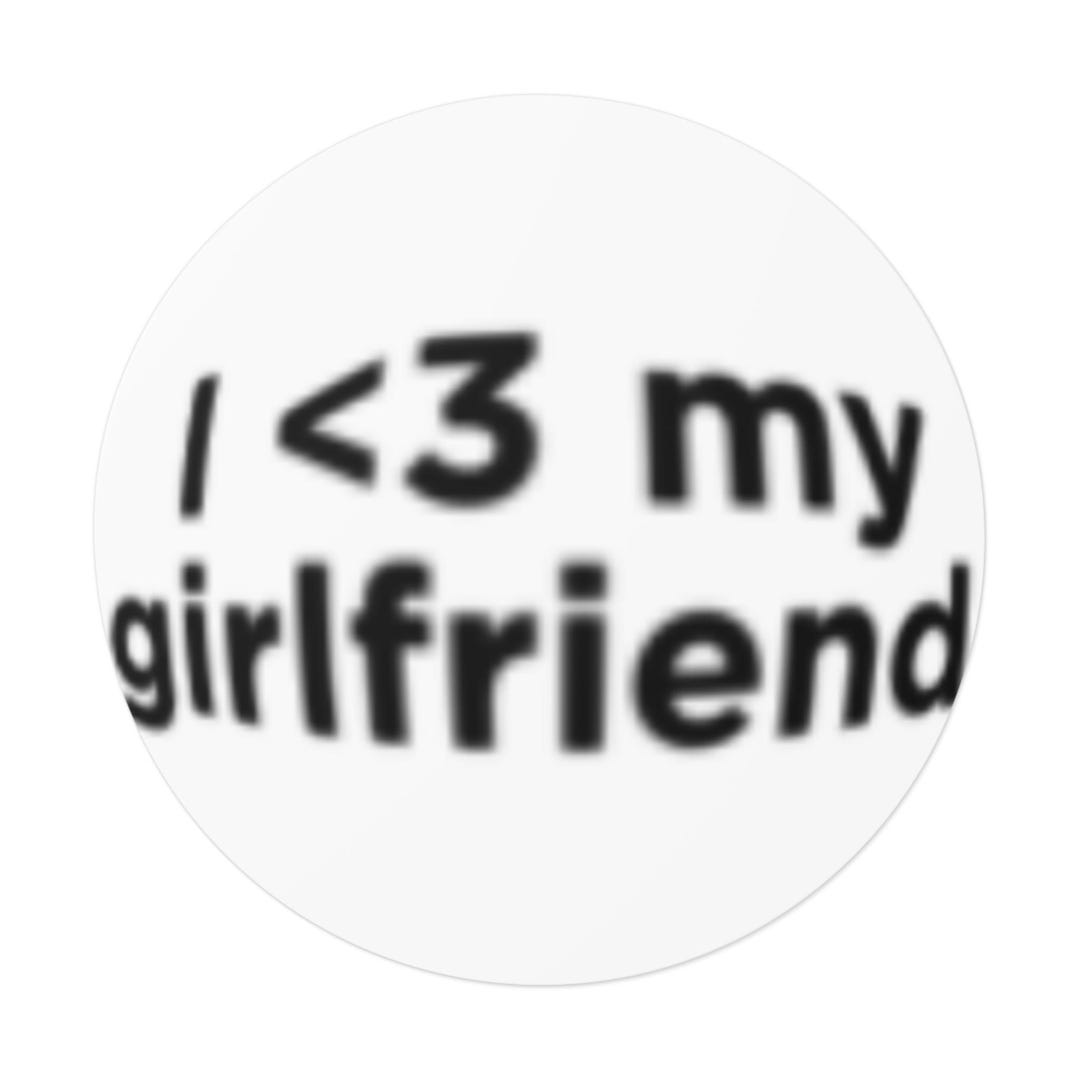 I Love My Girlfriend Vinyl Decal Relationship Car Sticker, Gen Z Bumper ...