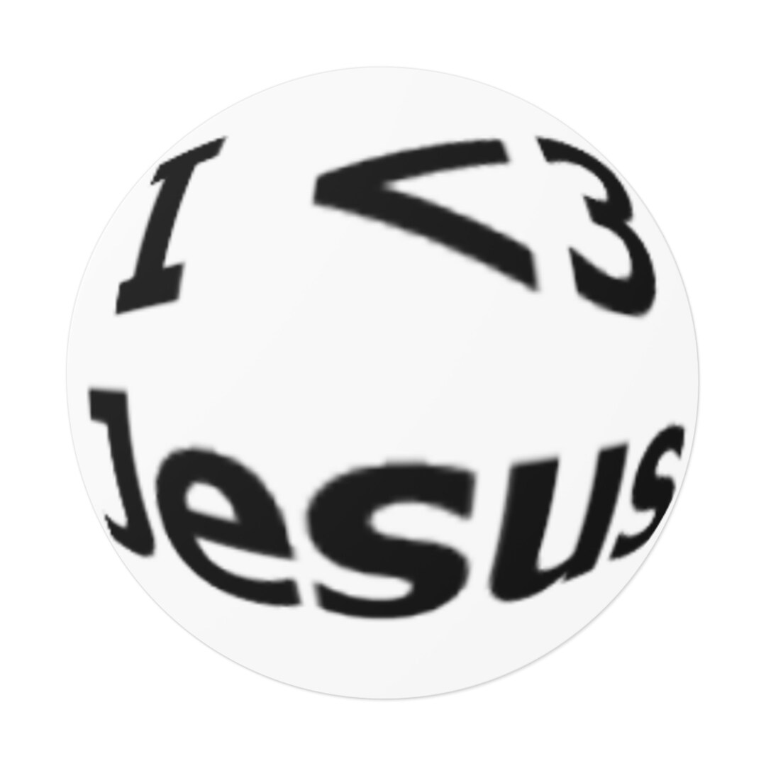 I Love Jesus Fisheye Pfp Vinyl Stickers - Etsy