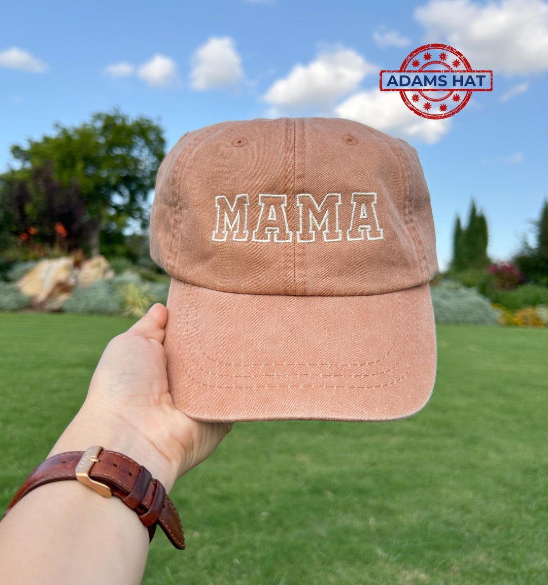 Embroidered Mama Hat, Custom Mom Hat, Adams Hat, Mom Tone on Tone Hat ...