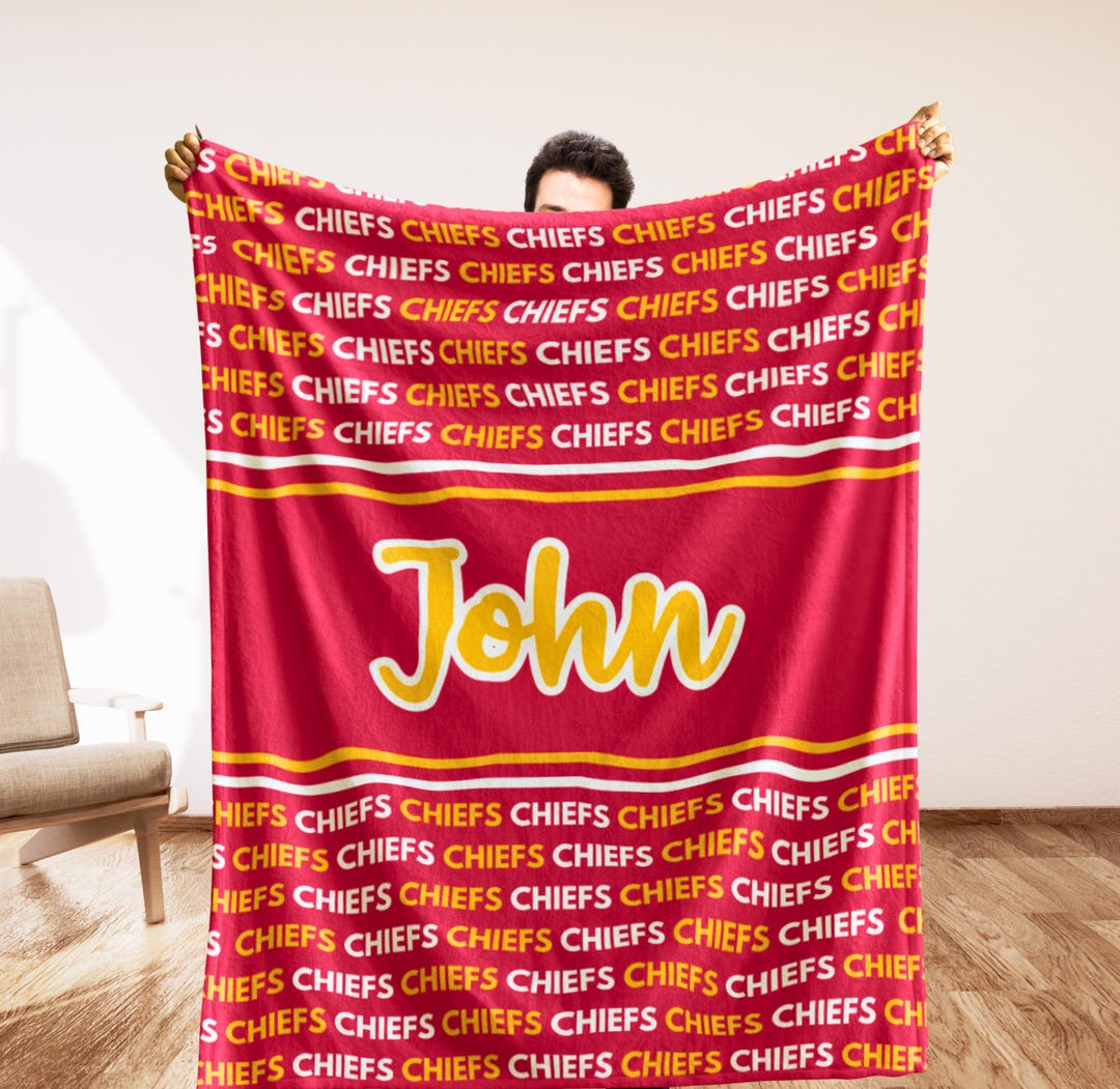 Custom KC Gift Blanket, Kansas Fan Blanket, Sports Throw for Grandpa ...