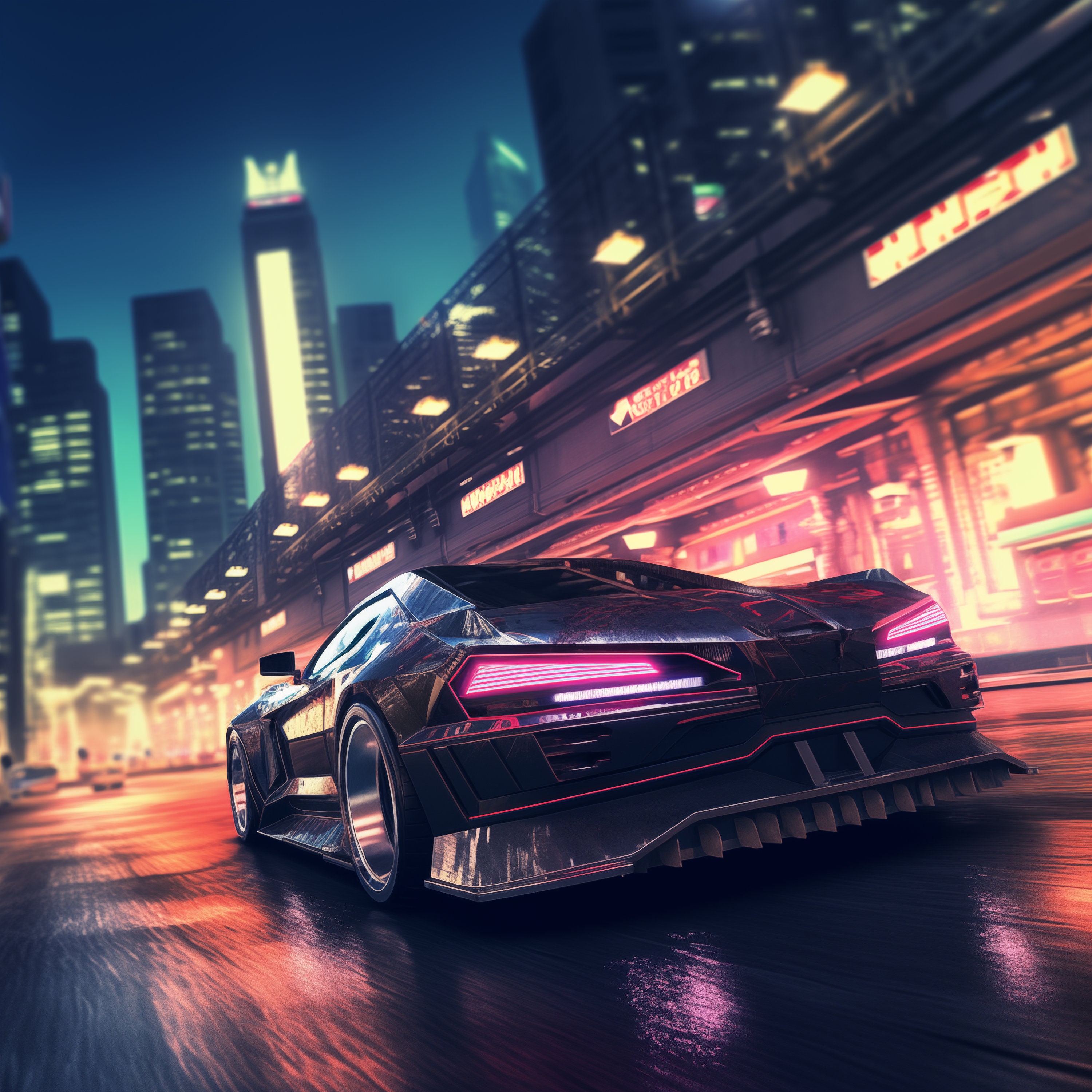 Cyberpunk Hypercar - Etsy