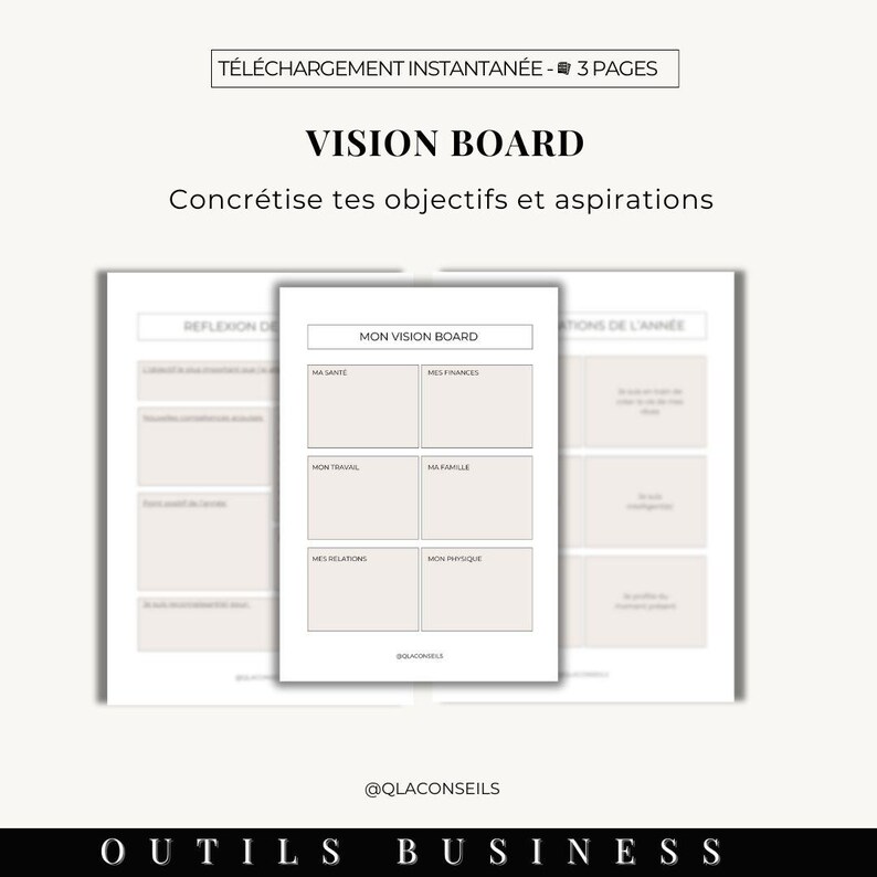 Editable Vision Board, Printable Vision Board Goals, Vision Board ...