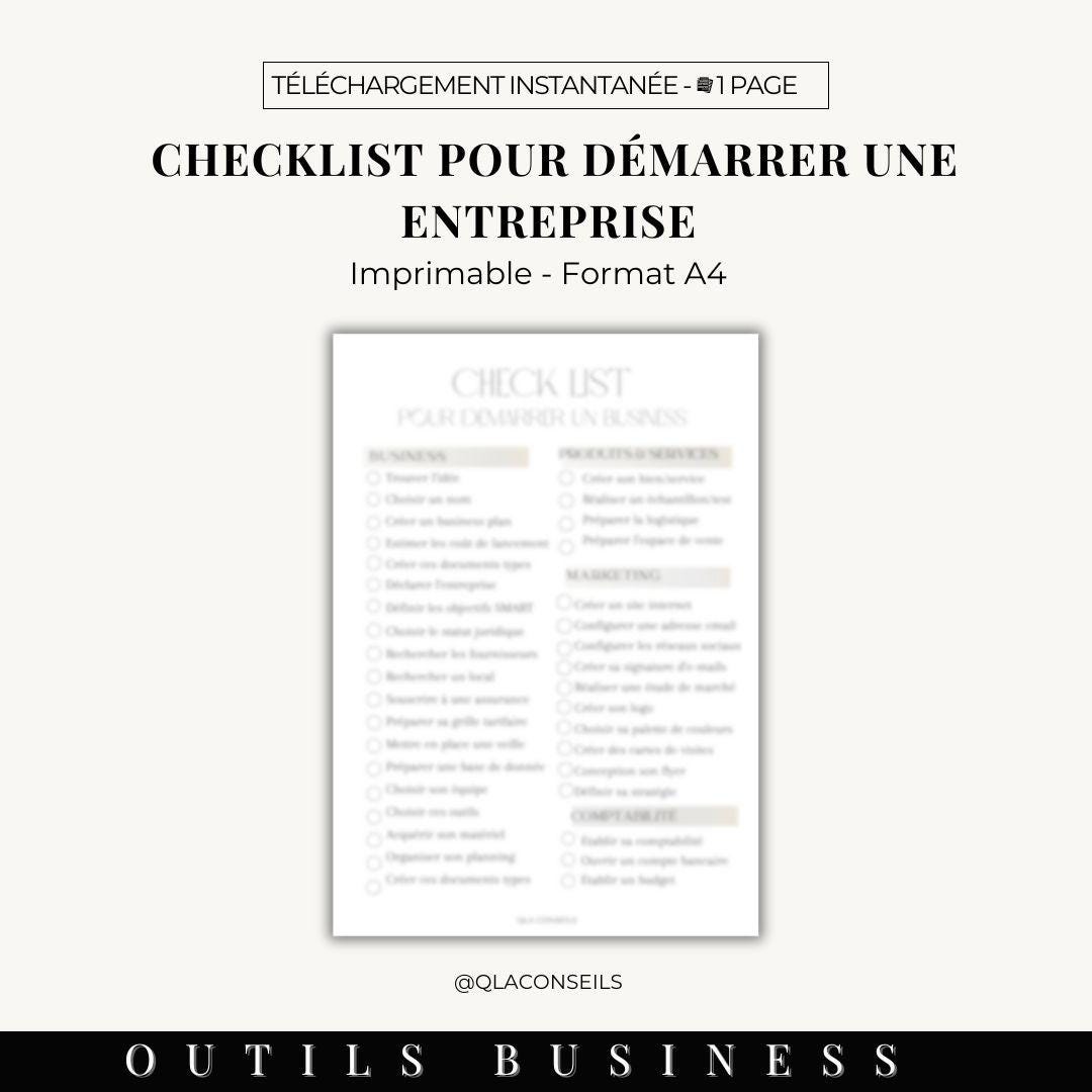 Business Startup Checklist, Printable Business Launch Checklist ...