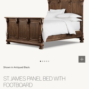 RH St.james King Bed W 2 Nightstands Coffee Color - Etsy