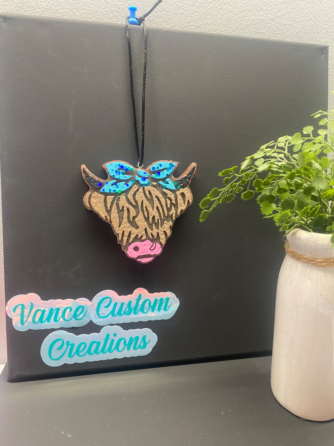 Cow Head Freshie Cow Freshie Glitter Freshie - Etsy