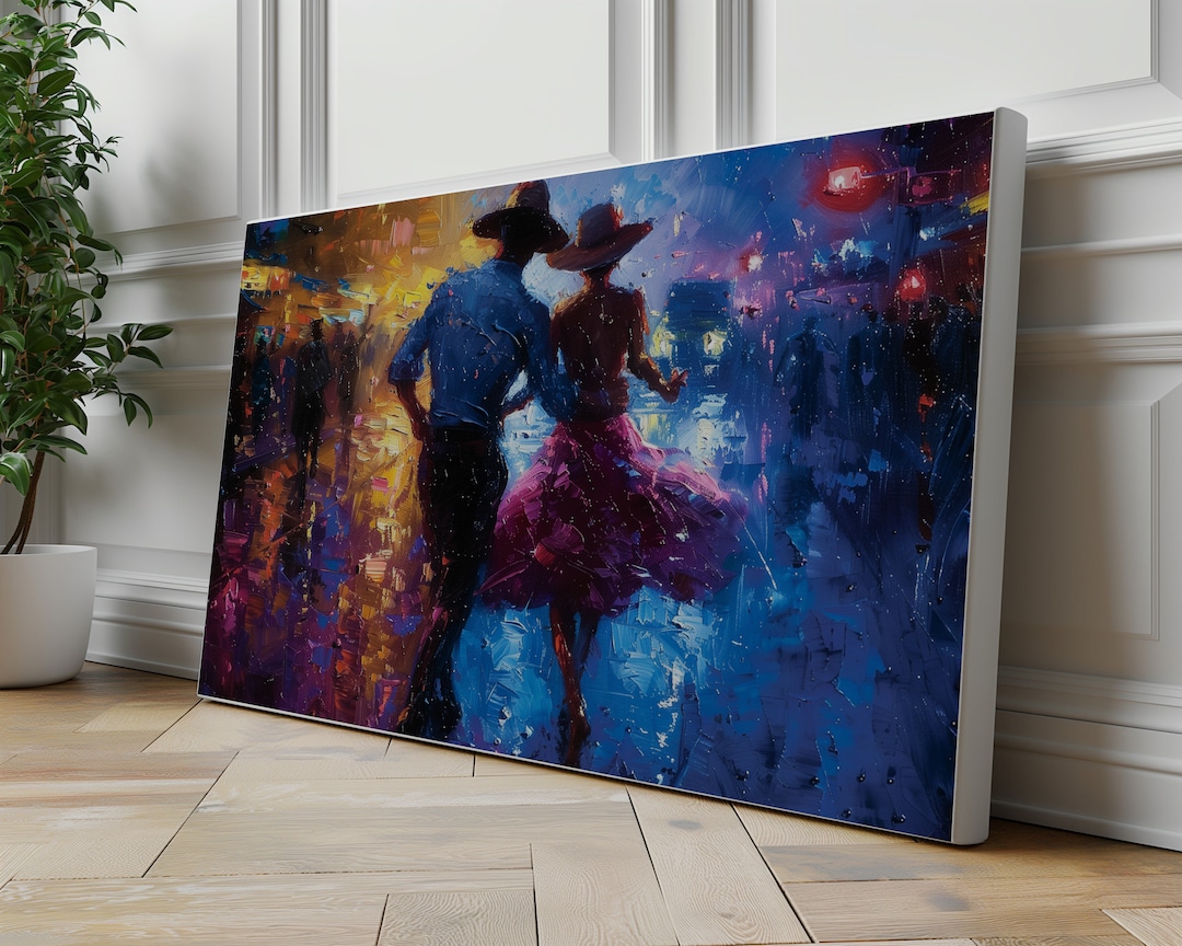 Miami Salsa Dancers Oil Painting Art Print (digital Download) - Etsy