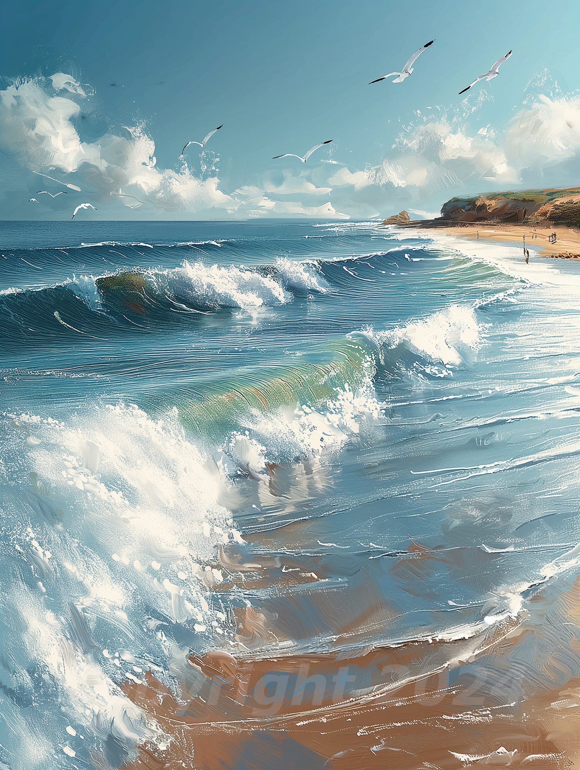 Cool Clean Clear Coast Open Ocean Beach Waves Fresh Air Blue Sea ...