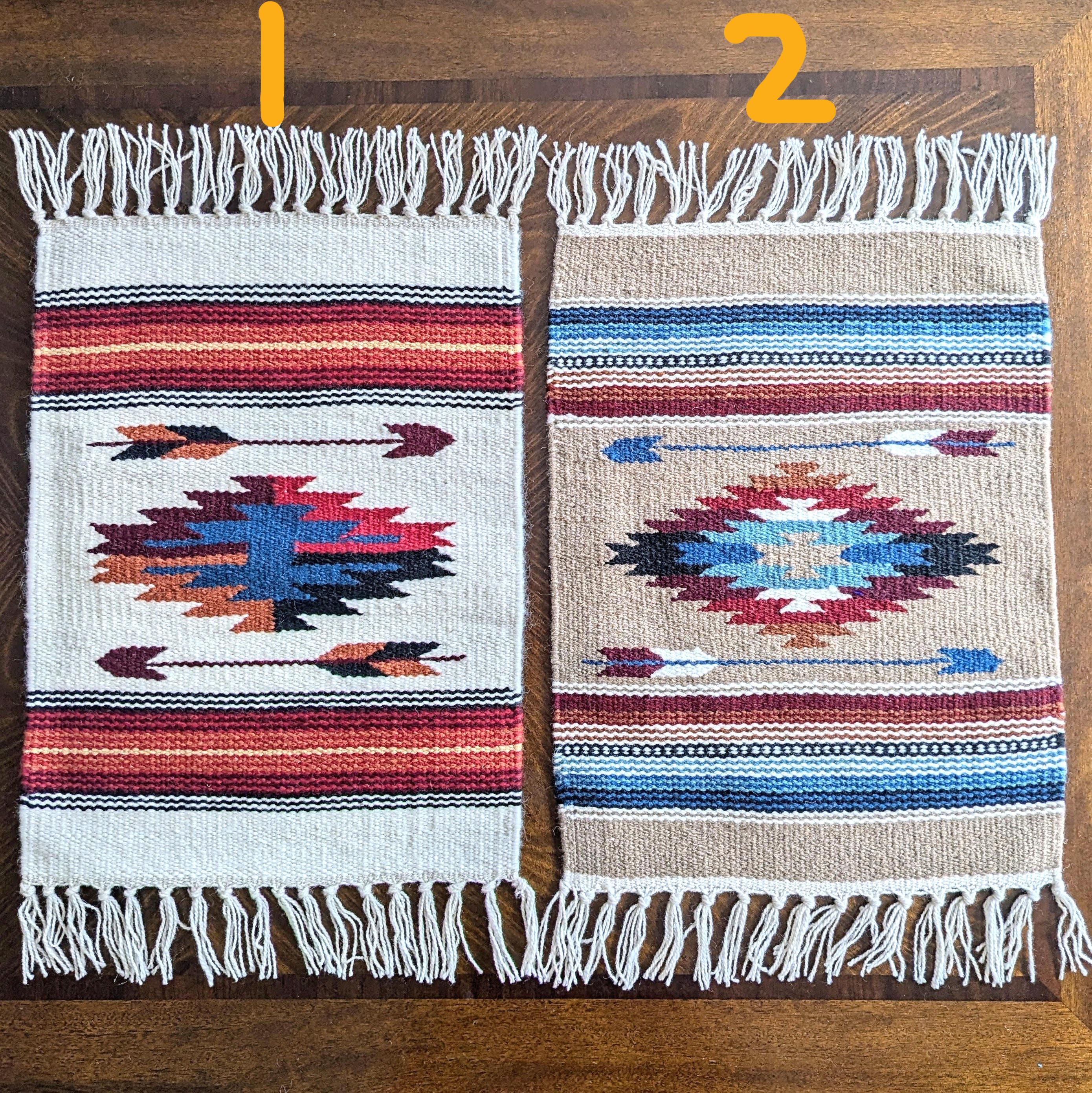 Handwoven Wool Chimayo-style Placemats (15" X 20") Southwest Patterns ...
