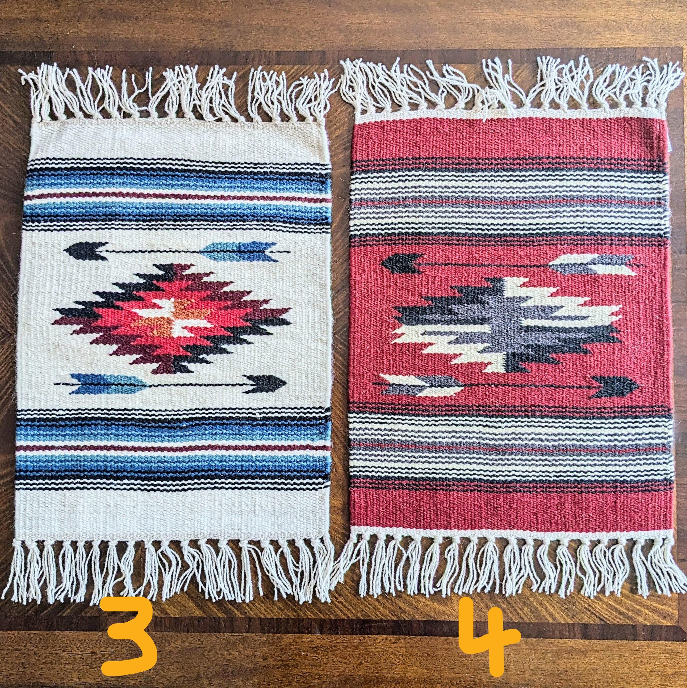 Handwoven Wool Chimayo-style Placemats (15" X 20") Southwest Patterns ...