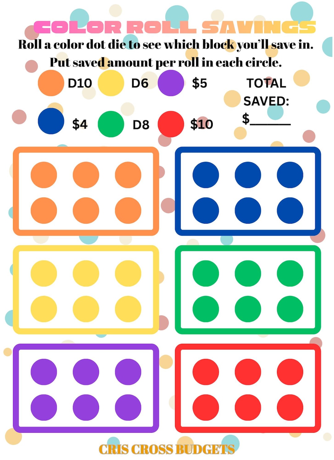 Digital - Color Roll Savings - Etsy