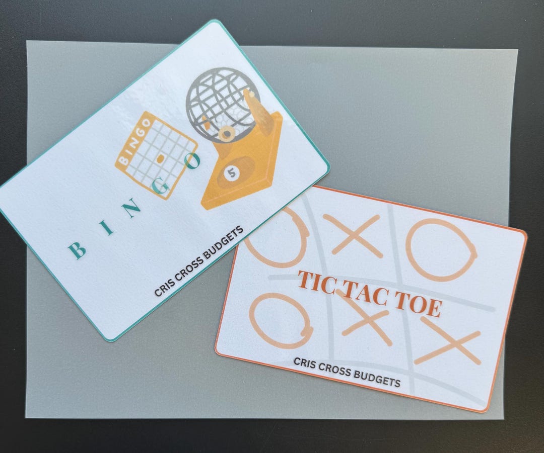 The Classics A5 Bingo & Tic Tac Toe Scratch off Savings Games - Etsy