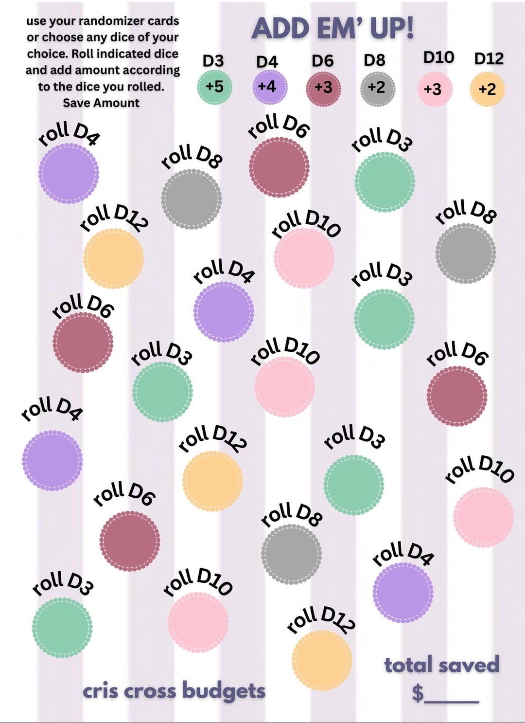 Digital- Add Em' Up! Savings Challenge - Etsy