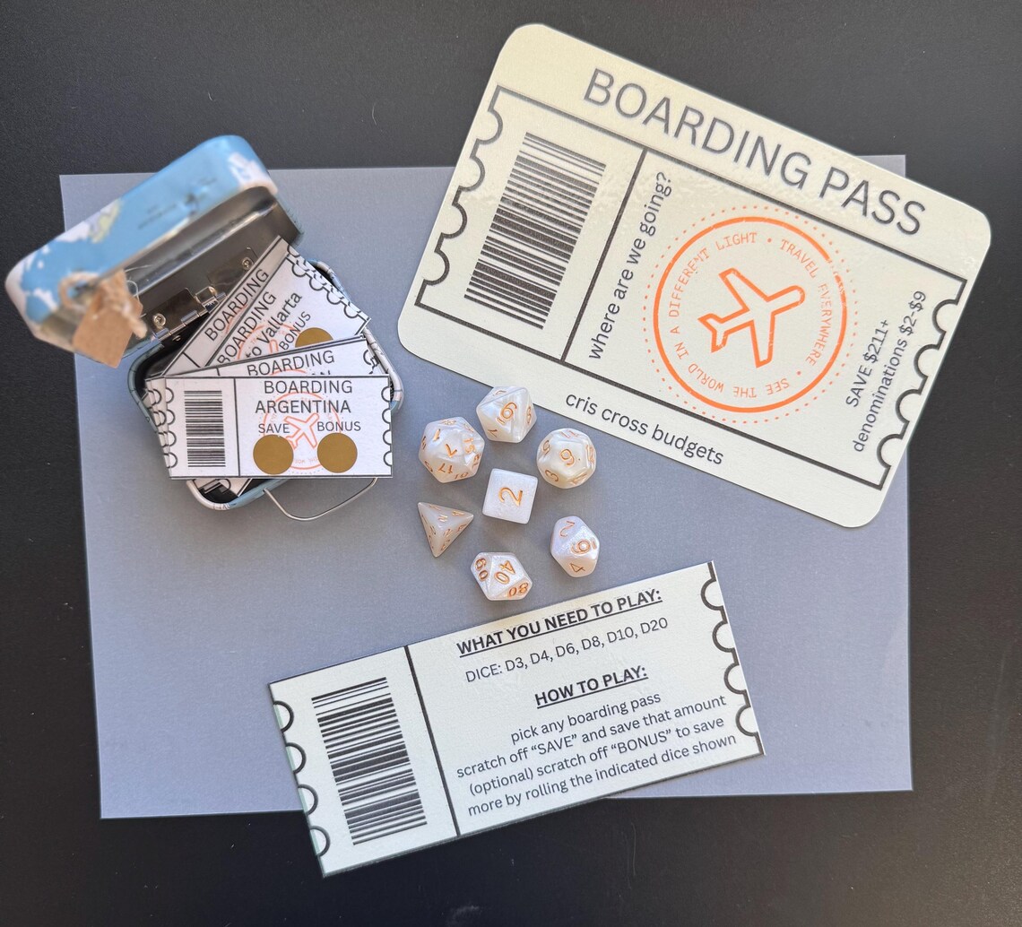 Boarding Pass Savings Challenge Game - Etsy